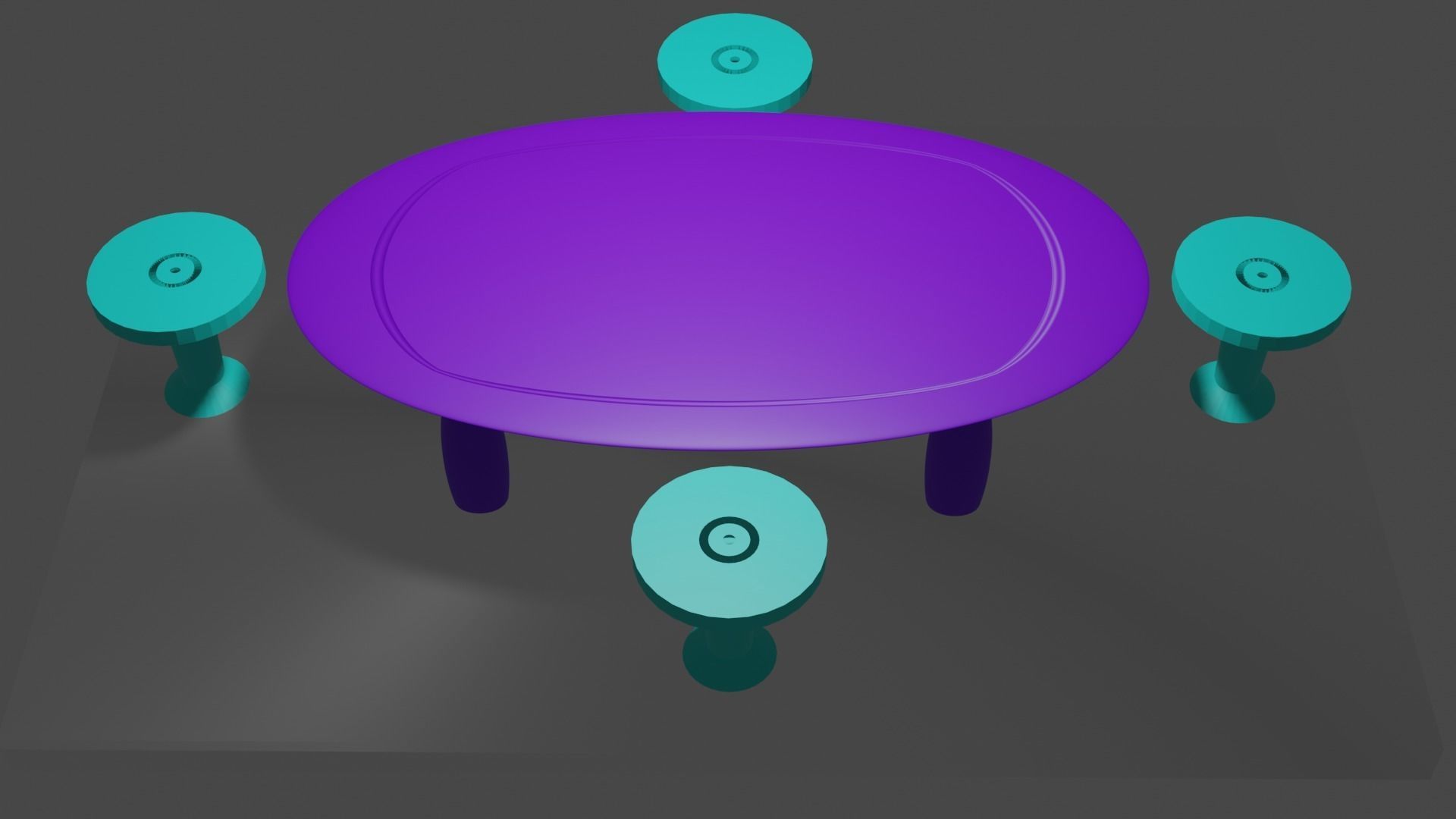 dinner table poly 3D Model free 3D model | CGTrader