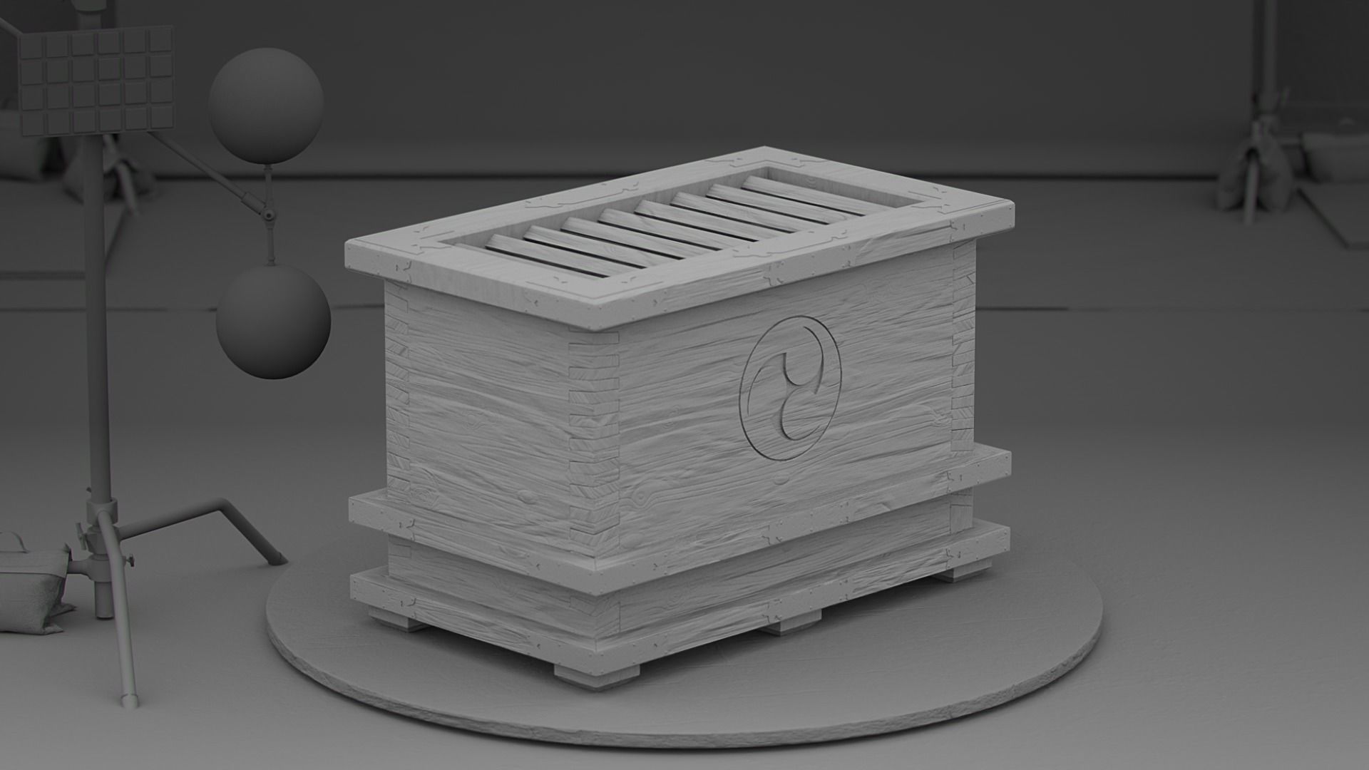Shinto Shrine SaisenBako Donation Box 3D model | CGTrader