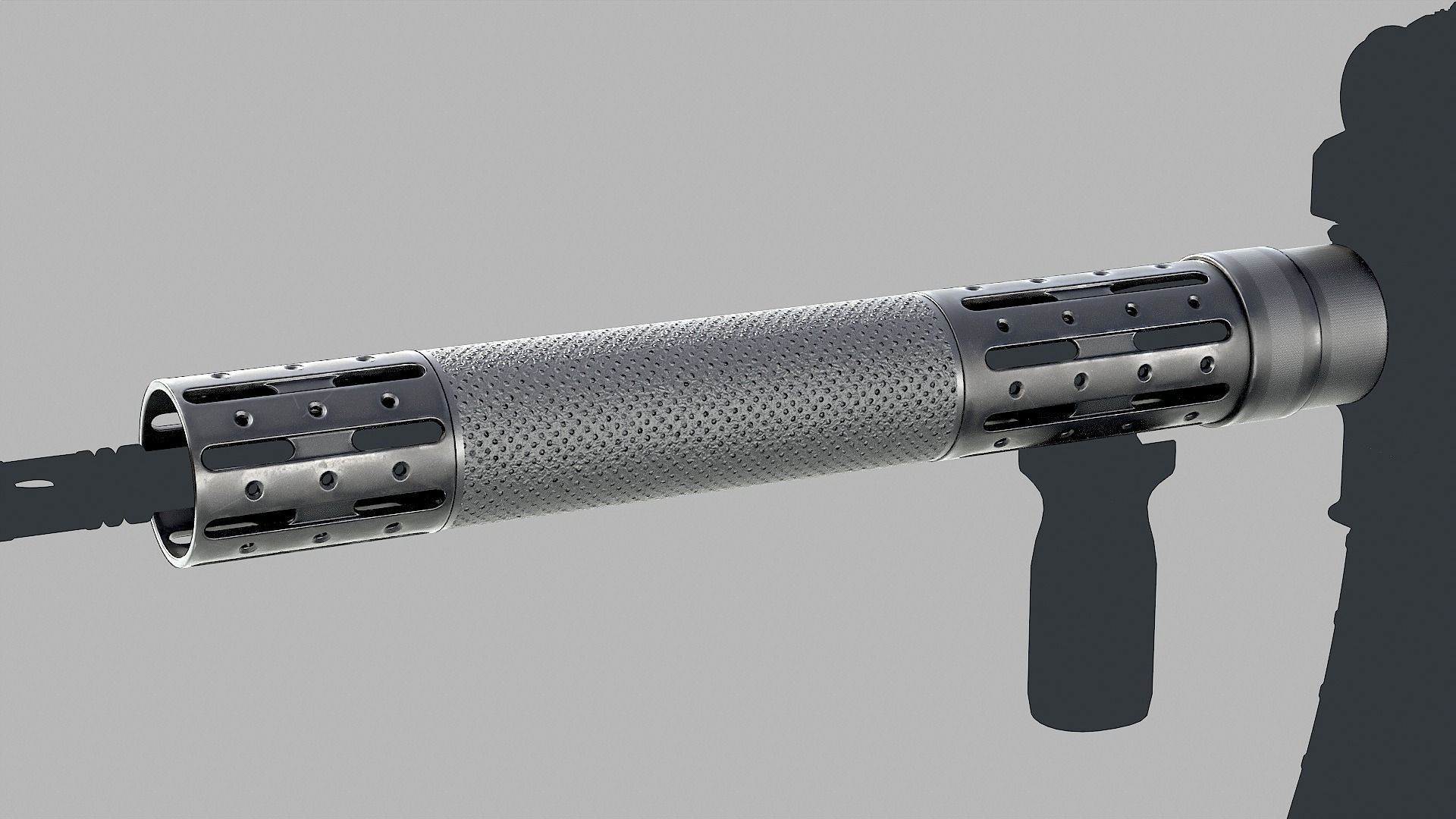 3D model Hogue Extended AR-15 Handguard VR / AR / low-poly | CGTrader