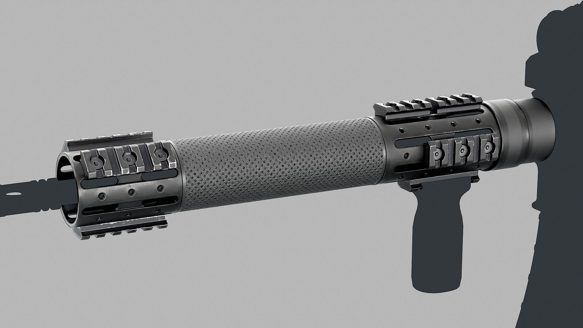 3D model Hogue Extended AR-15 Handguard VR / AR / low-poly | CGTrader