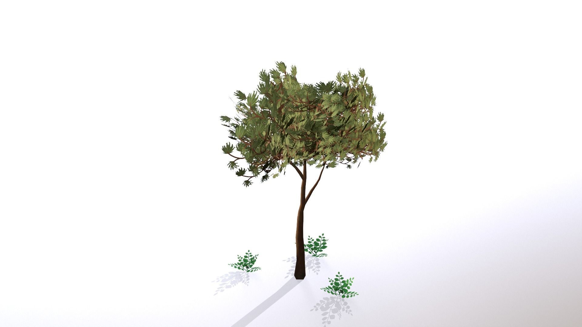 3D model Stylized Pine Spruce Tree PBR Game Ready Asset VR / AR / low ...