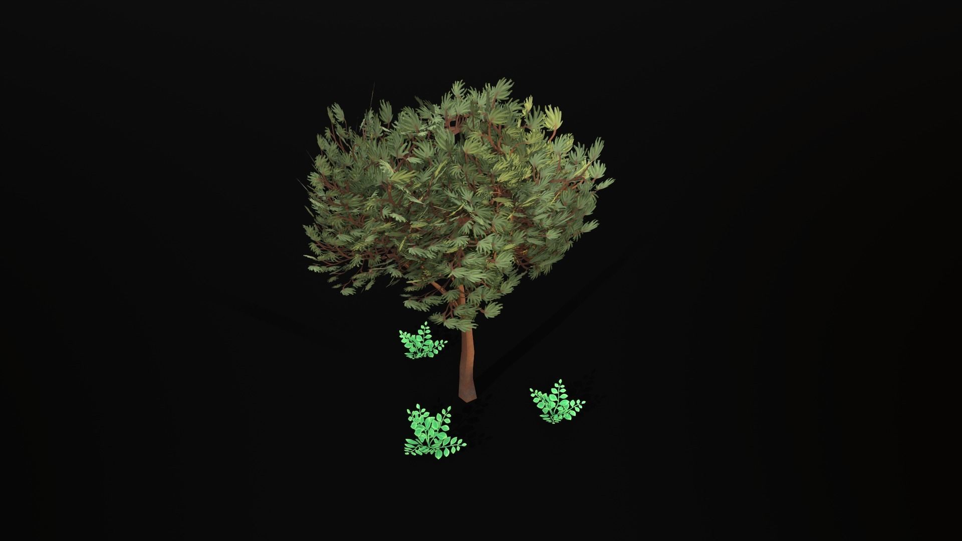 3D model Stylized Pine Spruce Tree PBR Game Ready Asset VR / AR / low ...