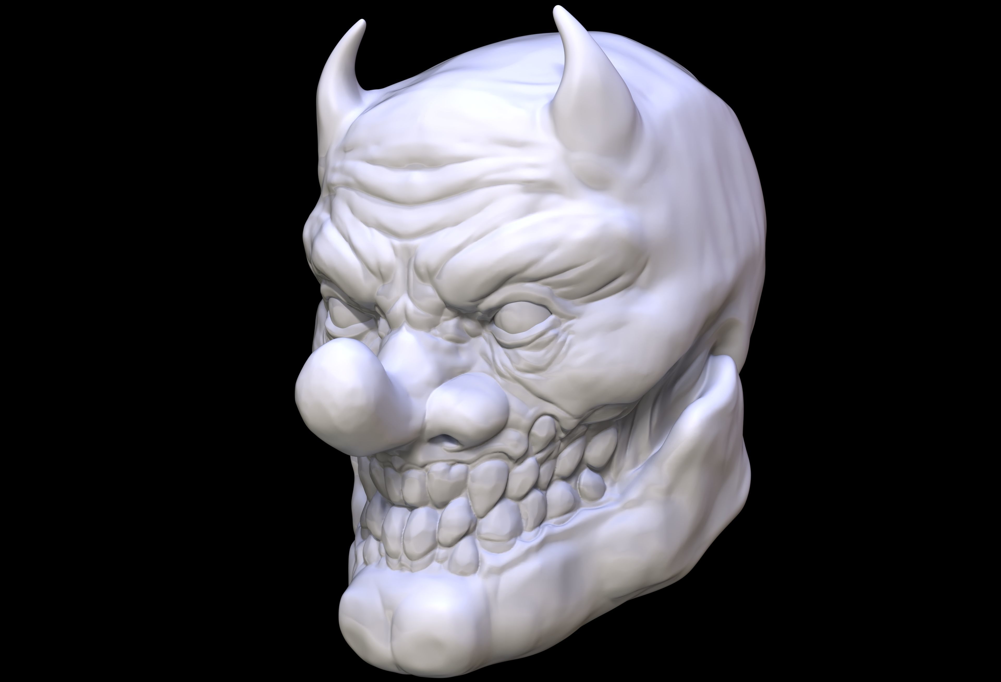 Tengu Head Sculpt 3D model 3D printable | CGTrader