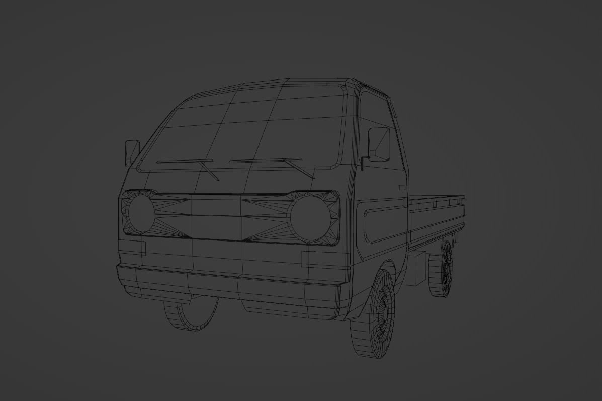3D model Mitsubishi Minicab Pick Up VR / AR / low-poly | CGTrader