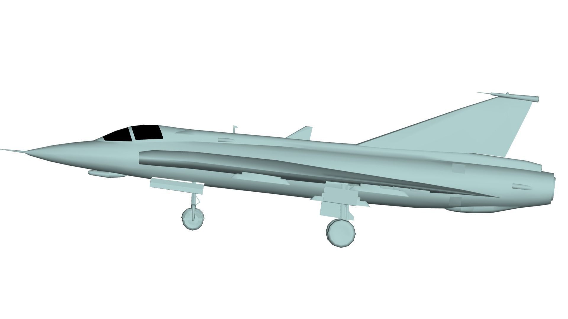 Saab-35 Draken 3D model | CGTrader