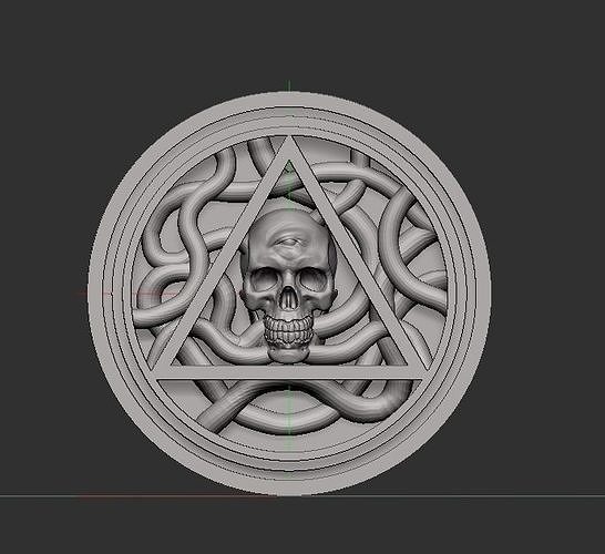 Merged45645353 skull in shape of triangle free 3D model | CGTrader