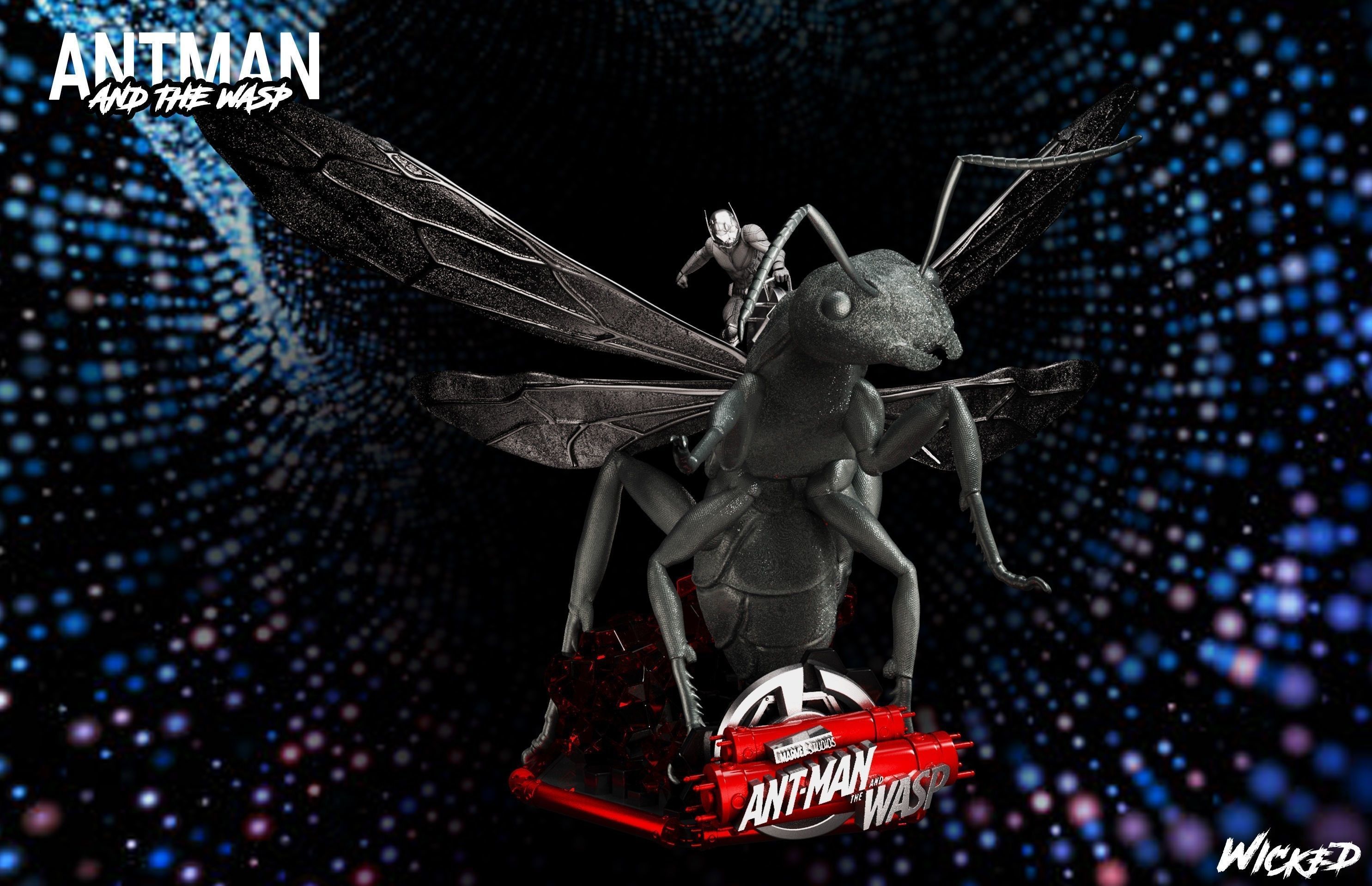 Wicked Marvel The Ant Man Bust 3D print model 3D 3D model 3D printable ...