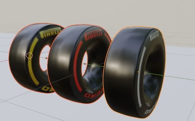 F1 Slick Tyres Pack 3D model | CGTrader