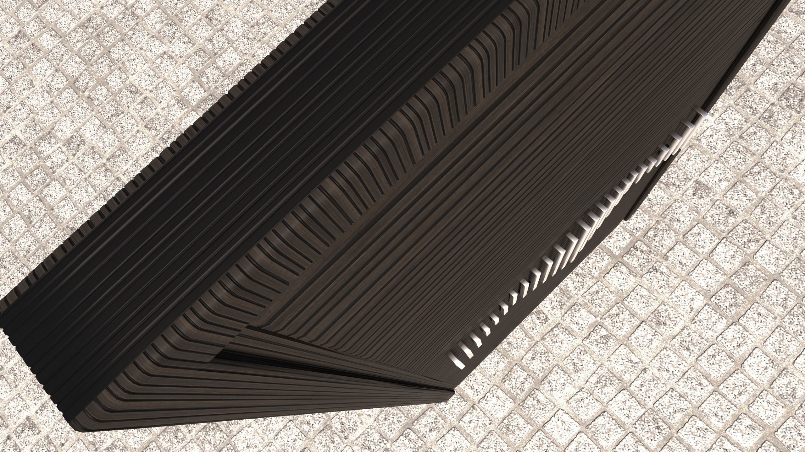 Wooden Door Soundwave Pattern free 3D model | CGTrader