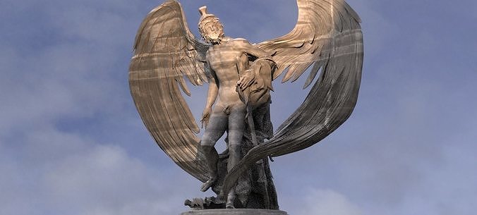 Philosopher Philoctetes winged 2 3D model | CGTrader