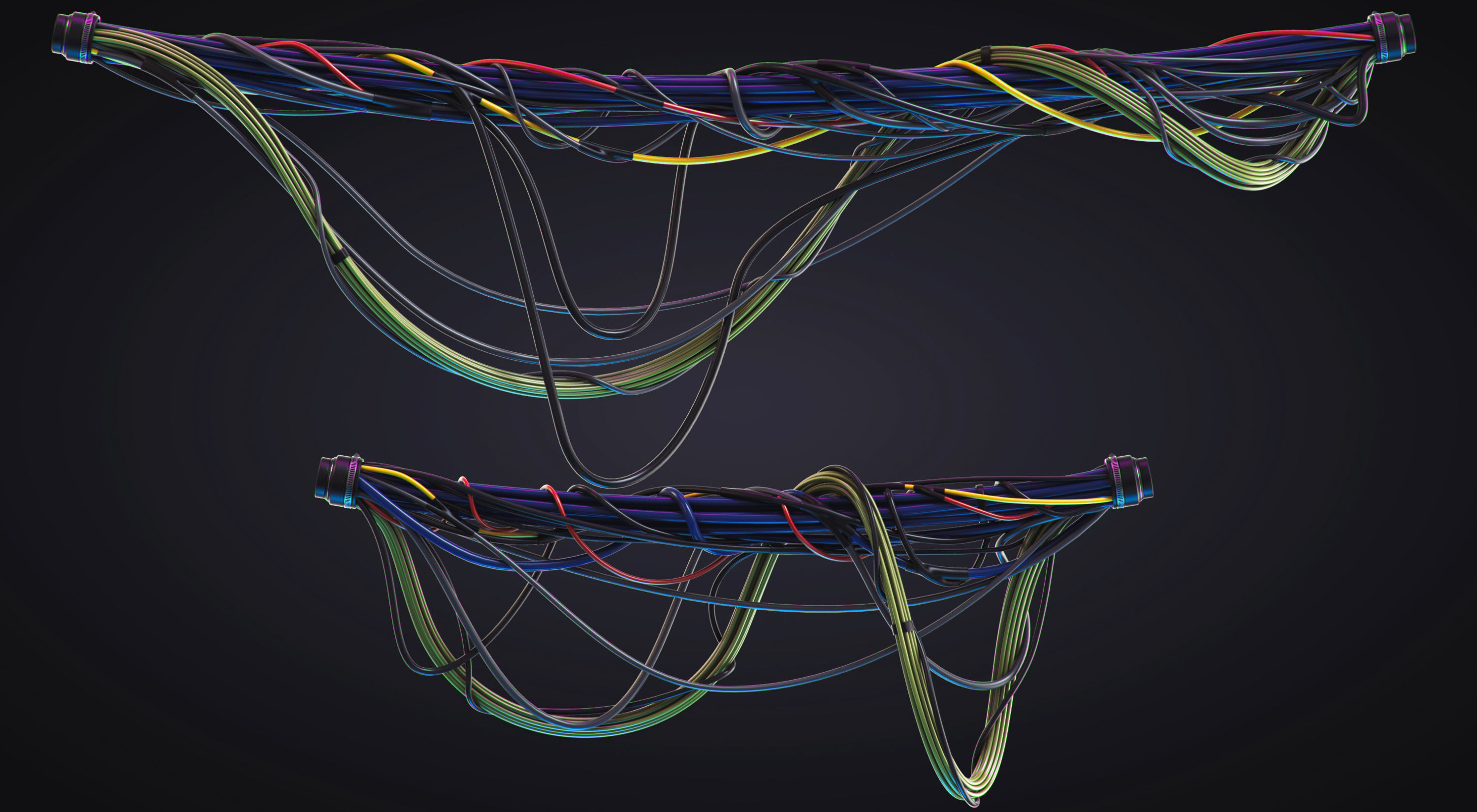 Industrial Wires set 3D model | CGTrader