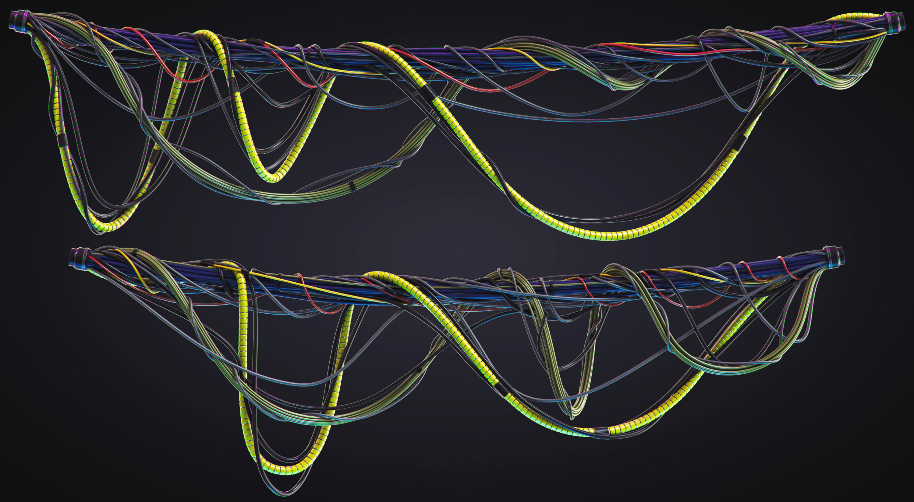 Industrial Wires set 3D model | CGTrader