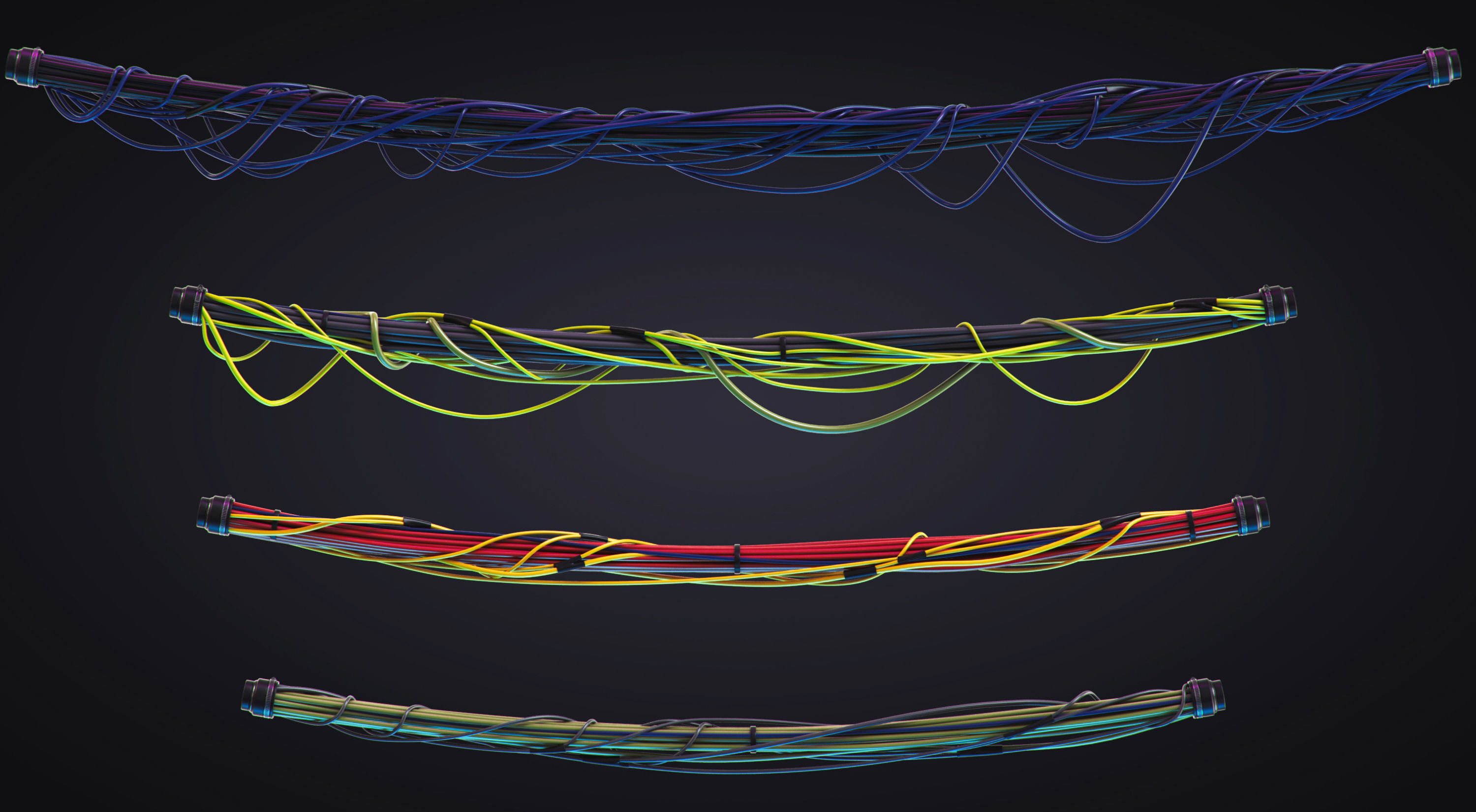 Industrial Wires set 3D model | CGTrader