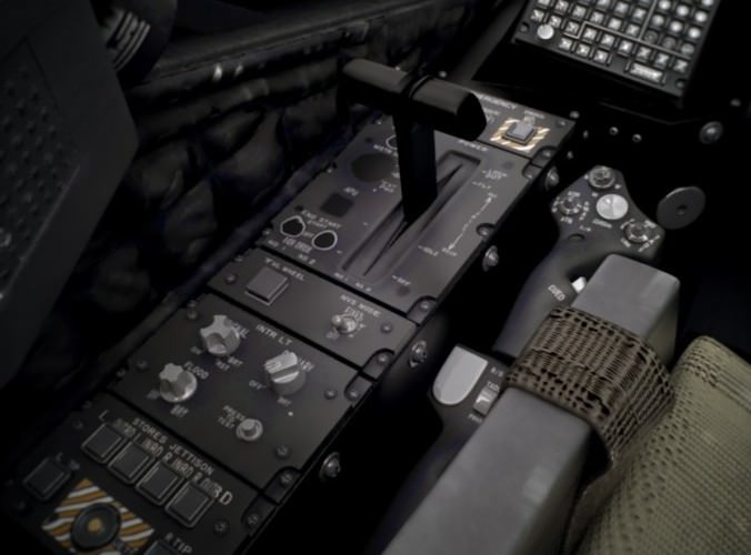 Boeing AH-64D Apache Helicopter Cockpit 3D Model .max .obj .3ds .fbx ...