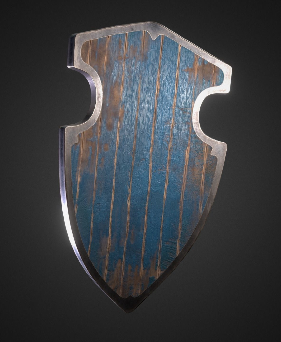 3D model Old Wooden Shield with Substance source VR / AR / low-poly ...