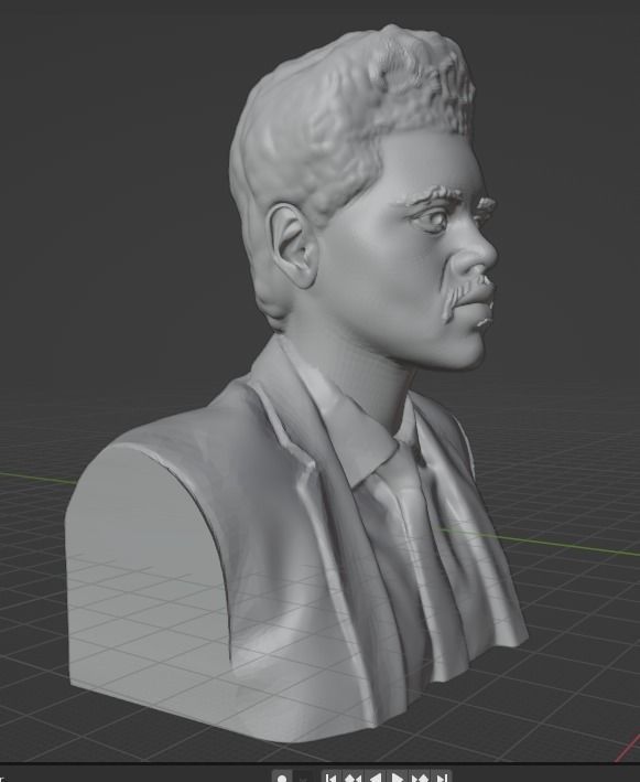 The Weeknd bust 3D model 3D printable | CGTrader