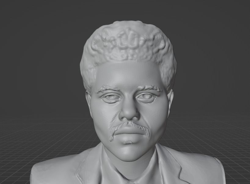 The Weeknd bust 3D model 3D printable | CGTrader