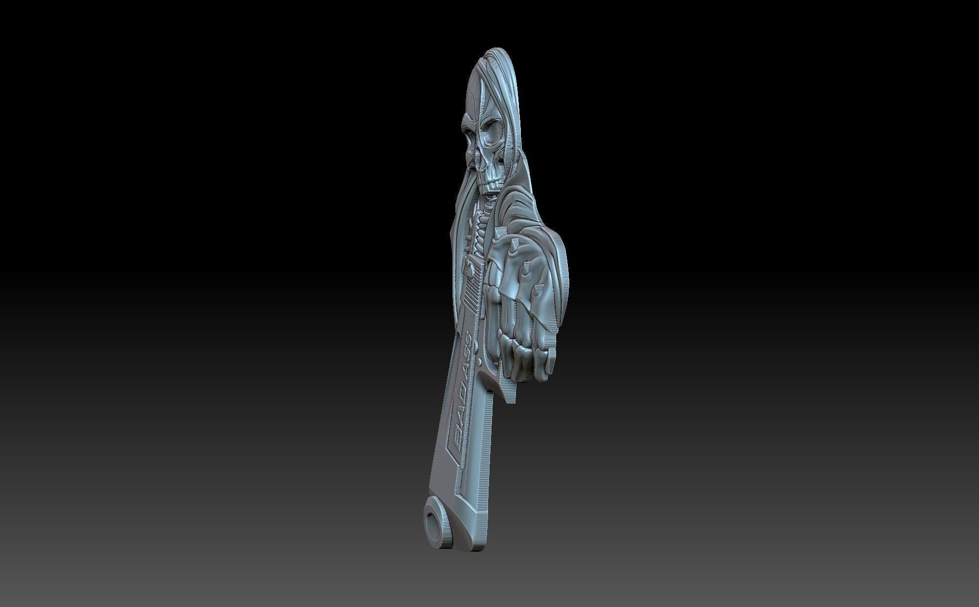 A skeleton with a gun 3D model 3D printable | CGTrader