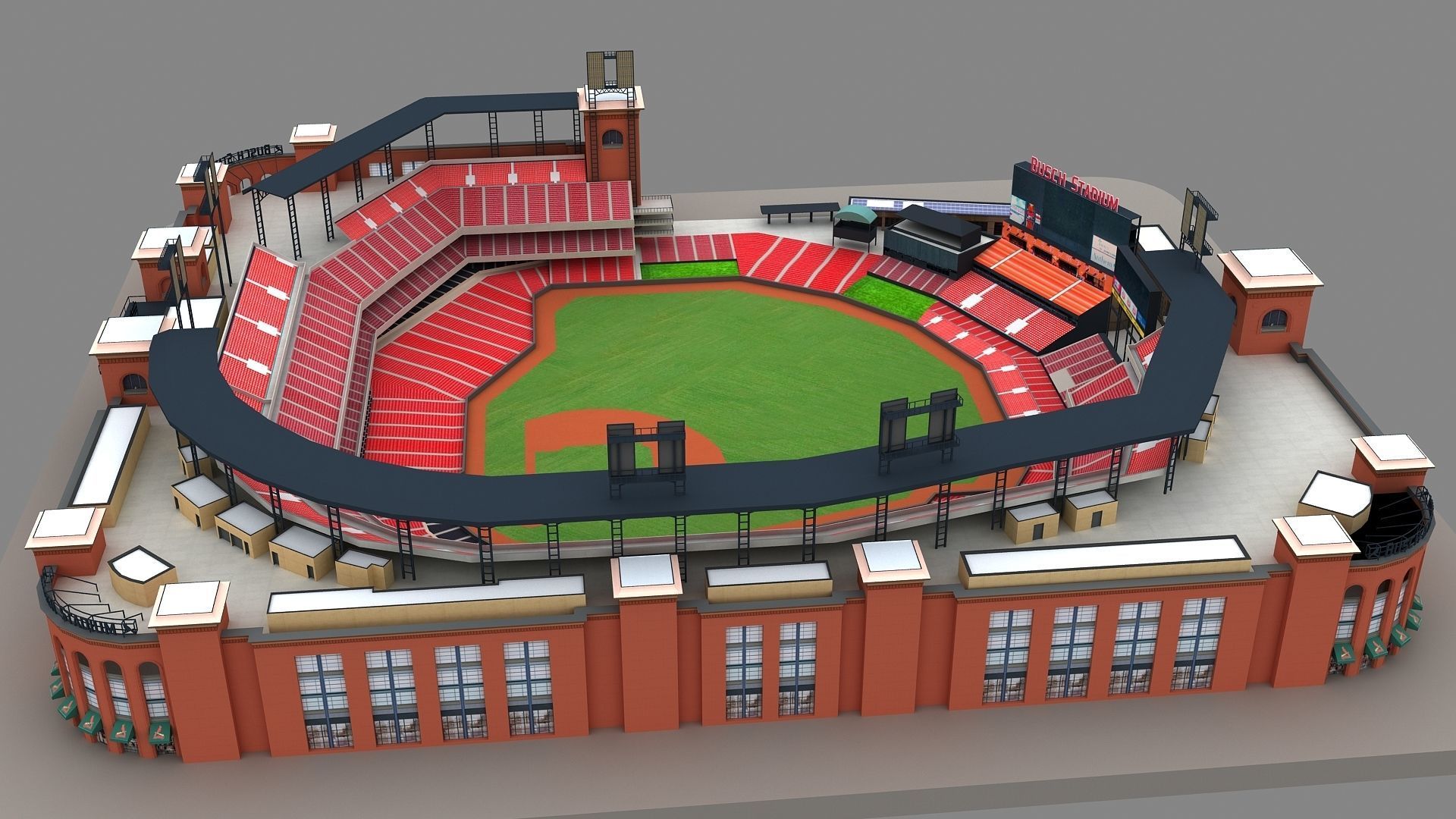 Busch Baseball Stadium 3d Model 3D model | CGTrader