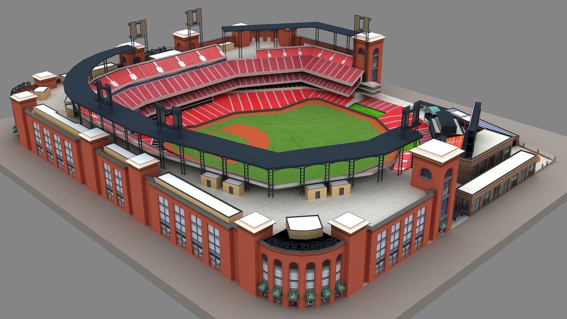 Busch Baseball Stadium 3d Model 3D model | CGTrader