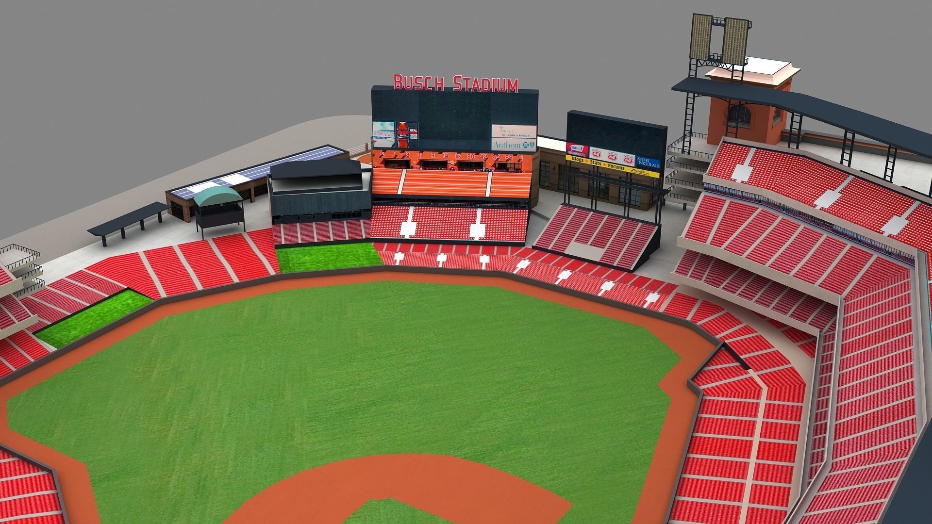 Busch Baseball Stadium 3d Model 3D model | CGTrader