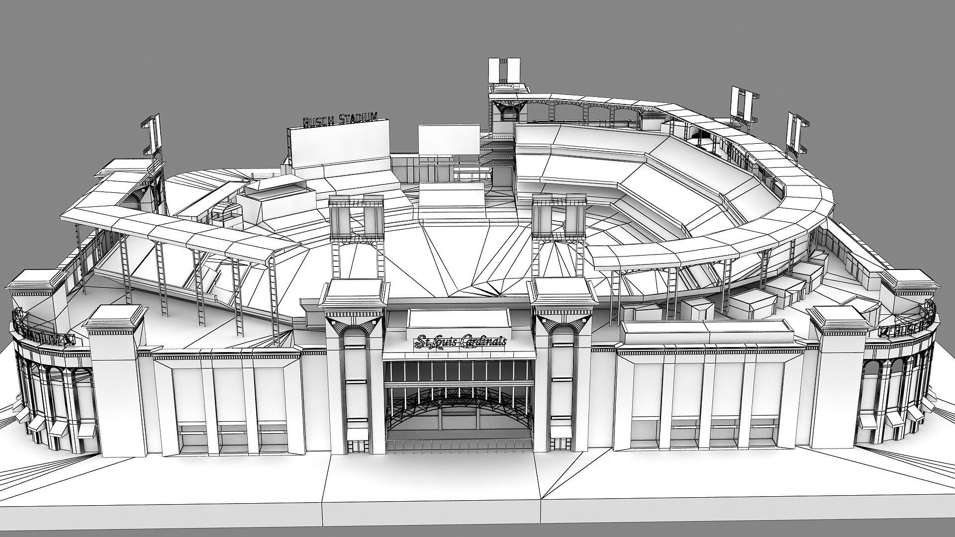 Busch Baseball Stadium 3d Model 3D model | CGTrader