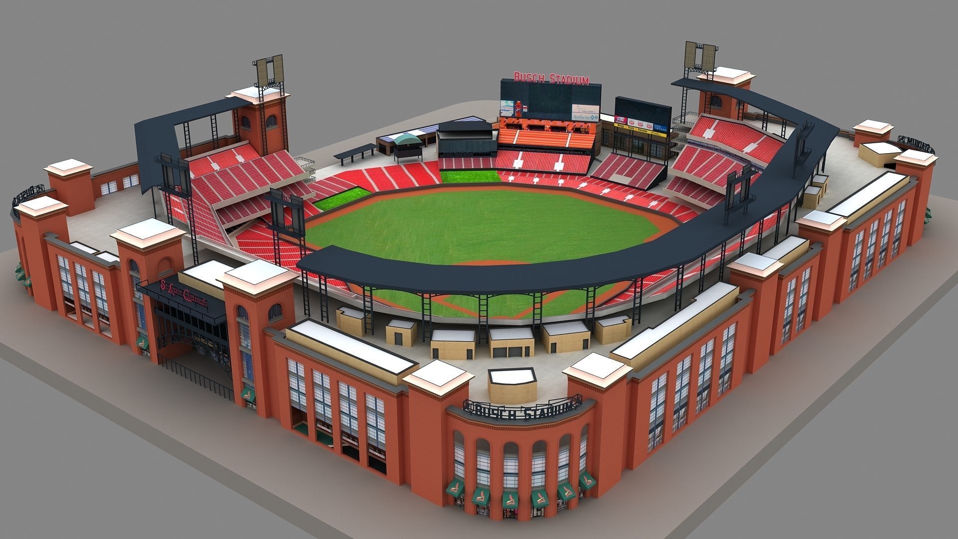 Busch Baseball Stadium 3d Model 3D model | CGTrader