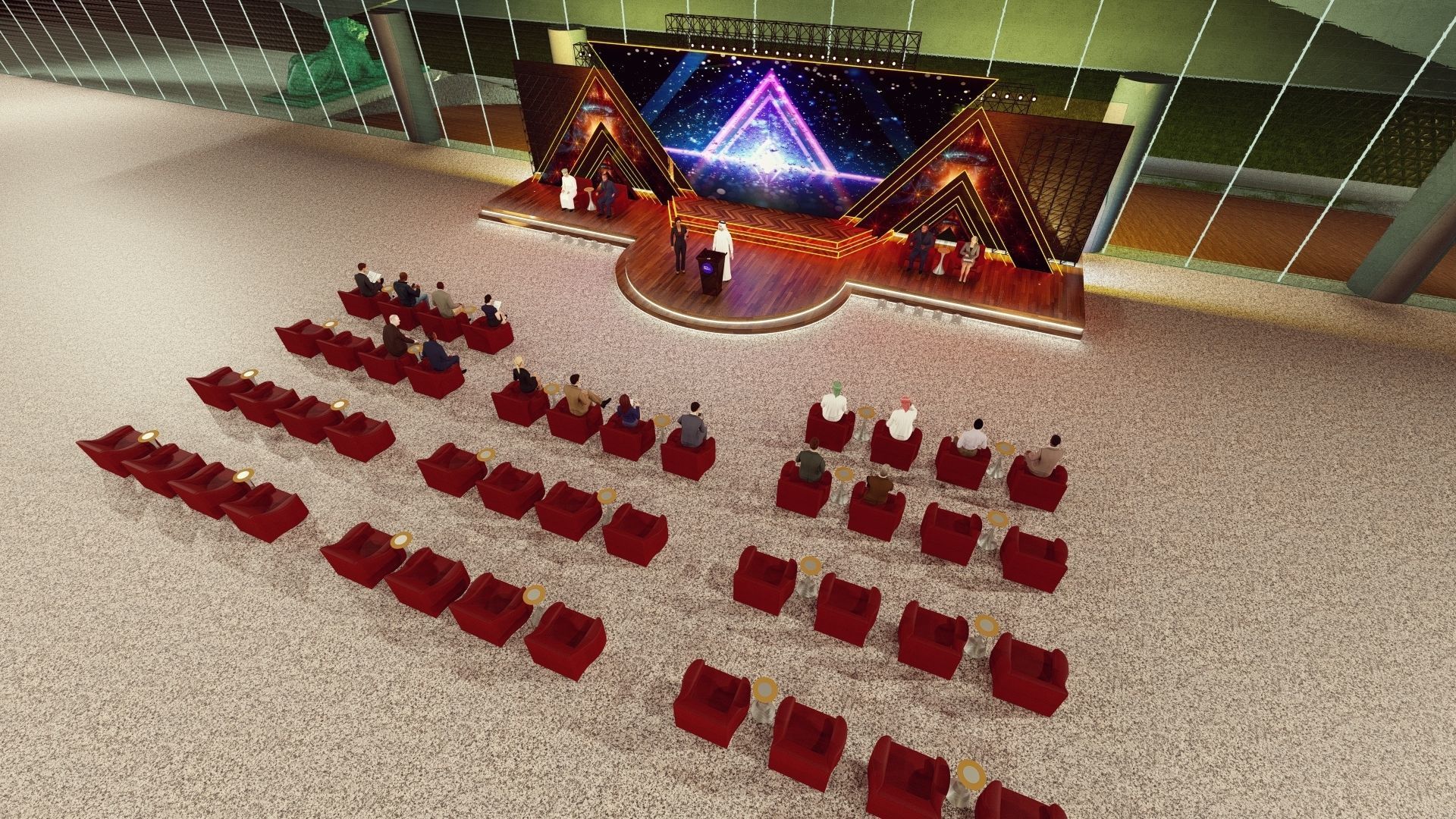 conference Stage Design and the render in lumion 3D model | CGTrader