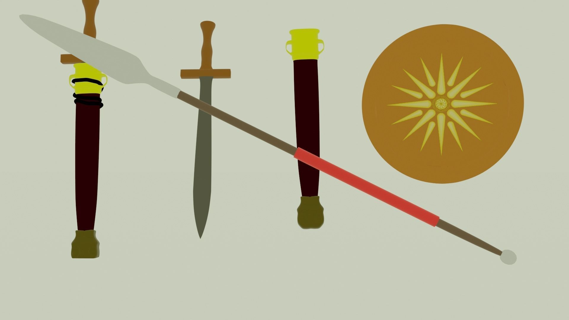 Low poly acient greek pack free VR / AR / low-poly 3D model | CGTrader