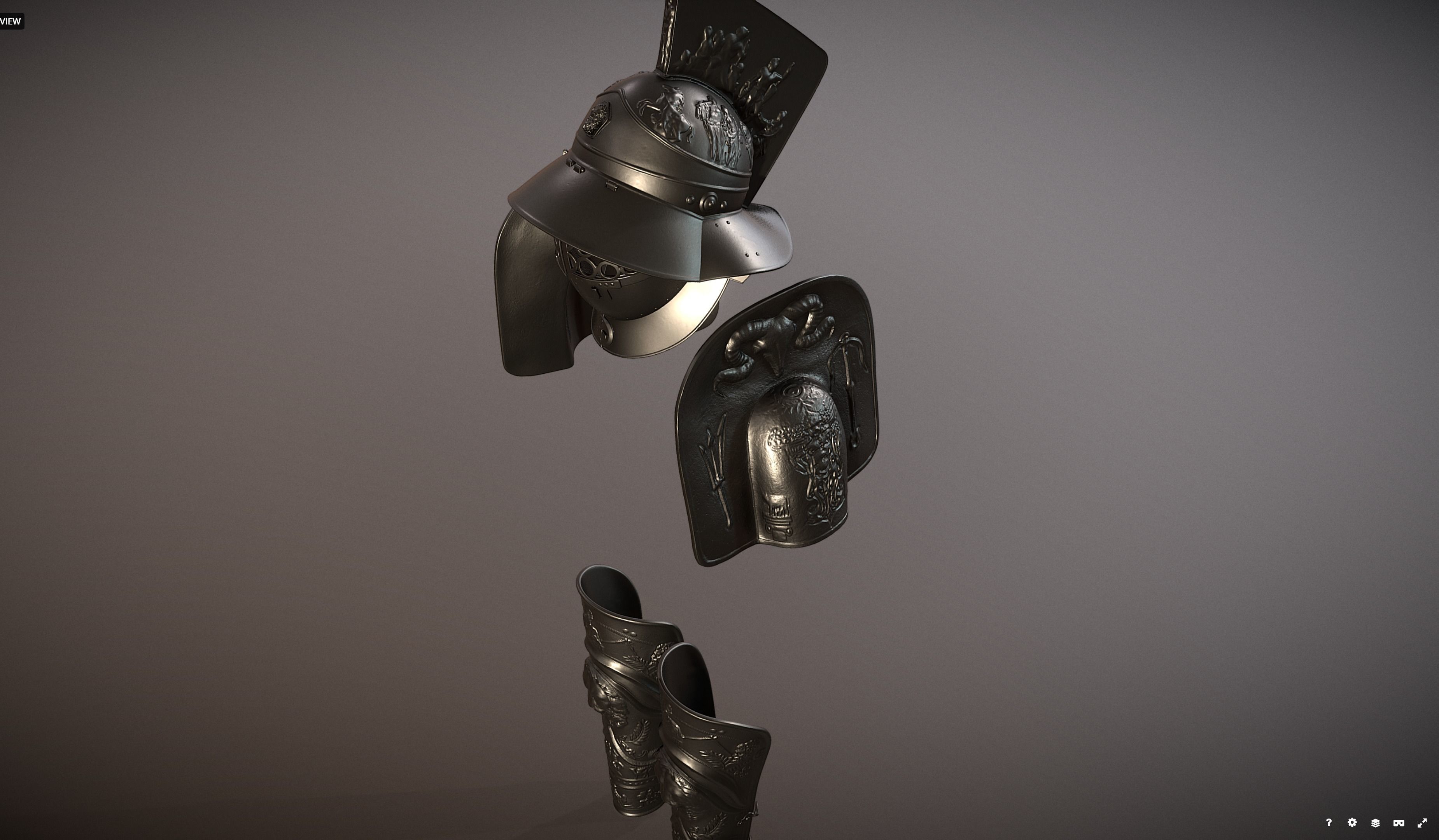 Gladiator armor set I 3D model | CGTrader