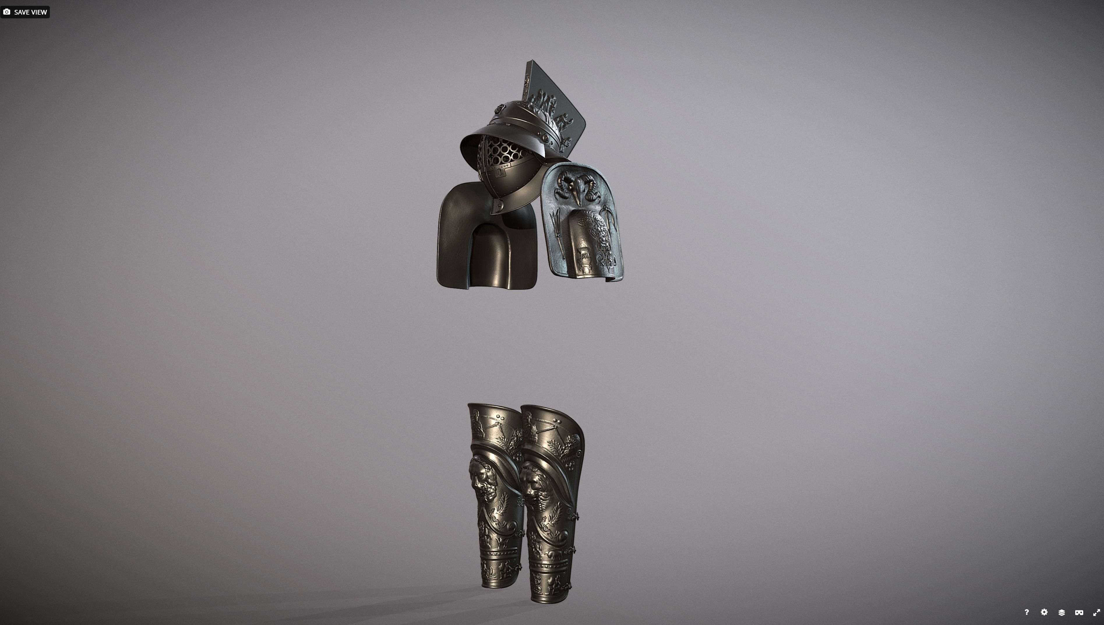 Gladiator armor set I 3D model | CGTrader