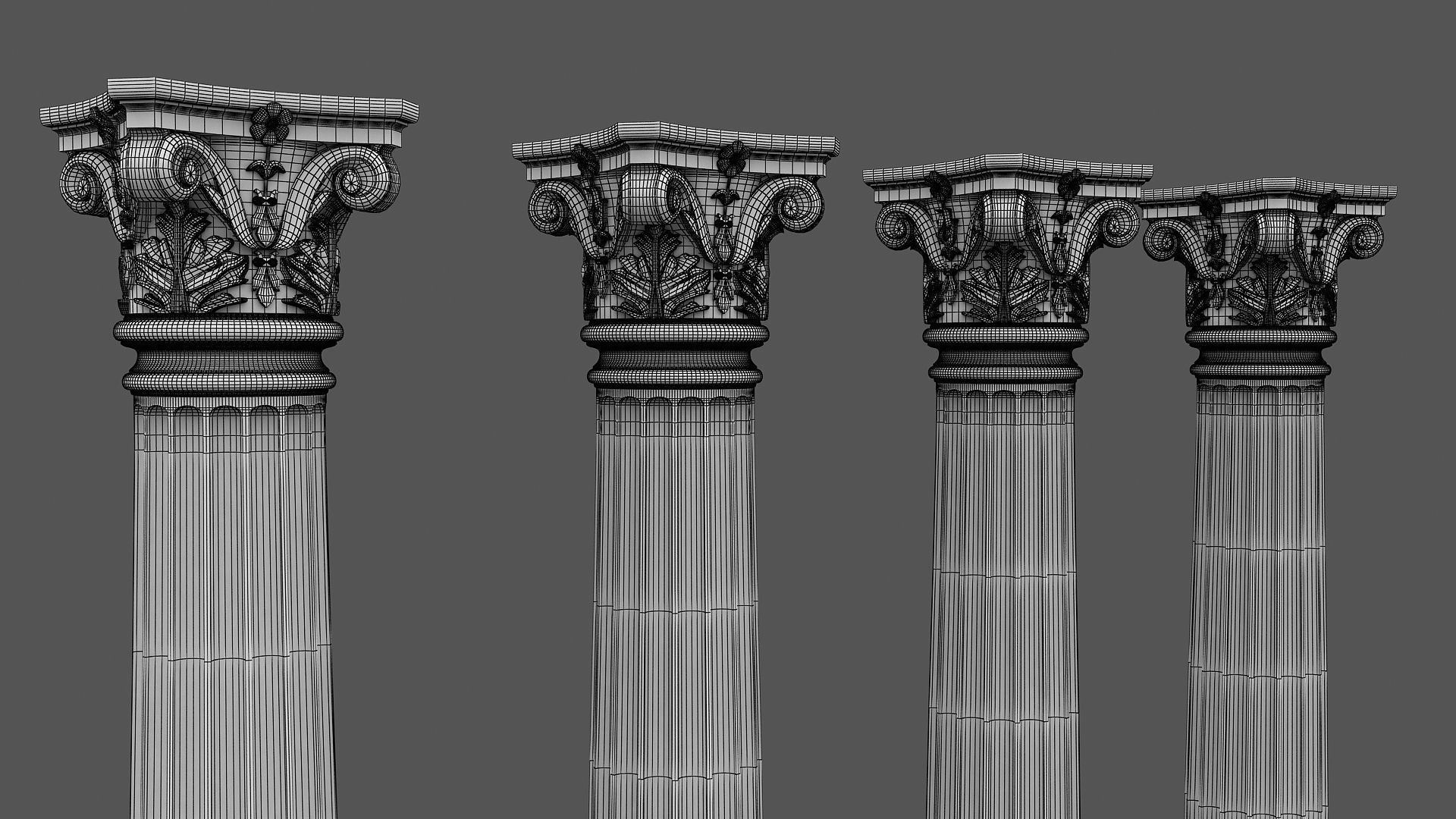 Corinthian Column 3d Model 05 3D model | CGTrader