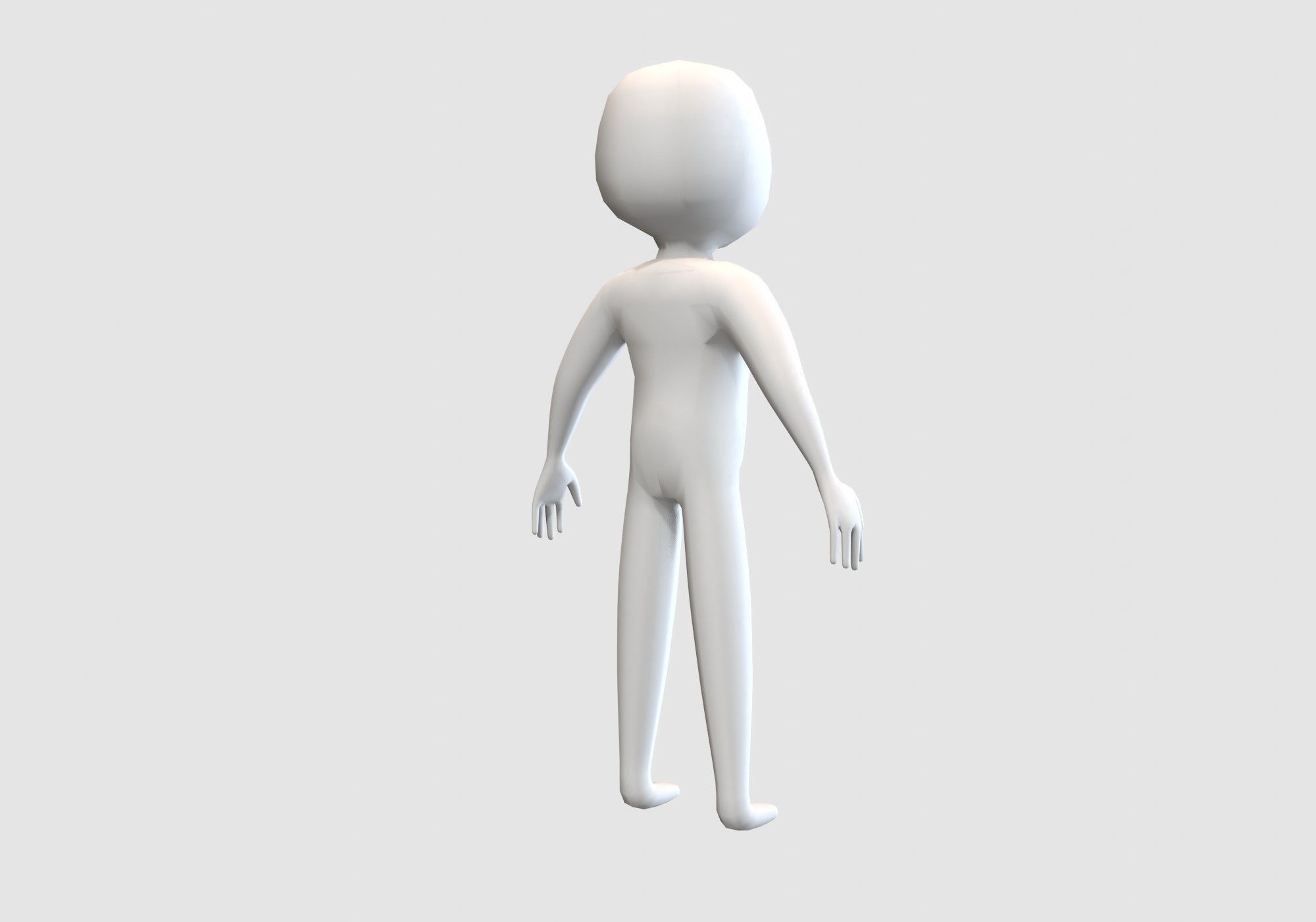 basic cartoon human 3D model | CGTrader