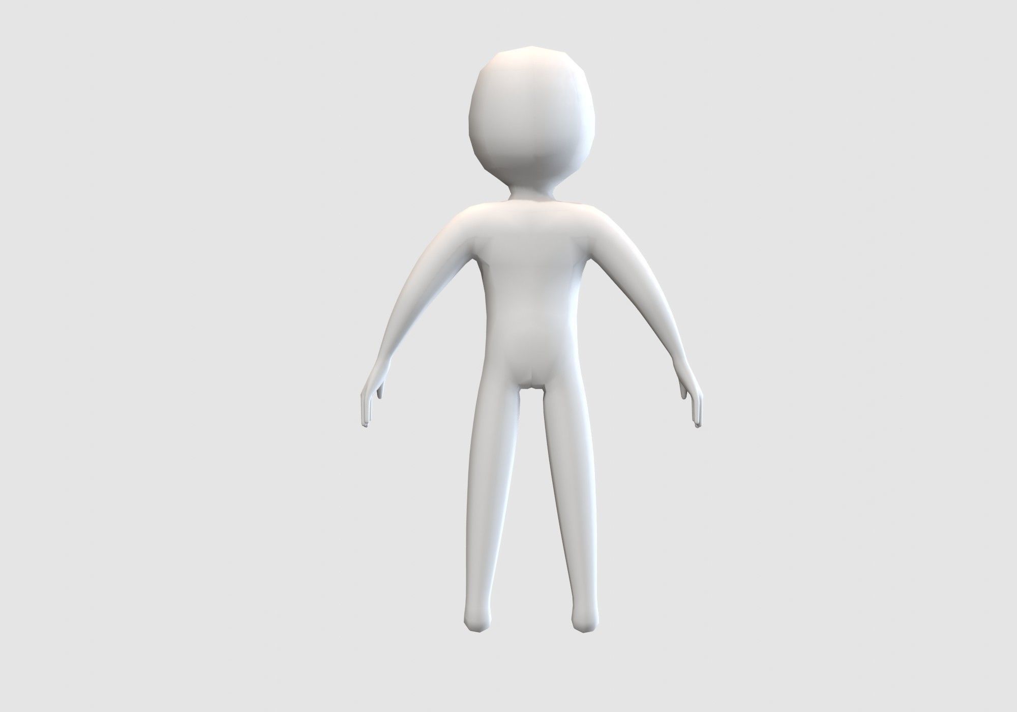 basic cartoon human 3D model | CGTrader
