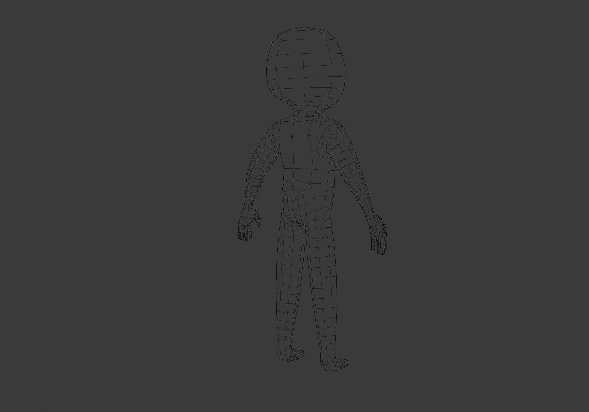 basic cartoon human 3D model | CGTrader