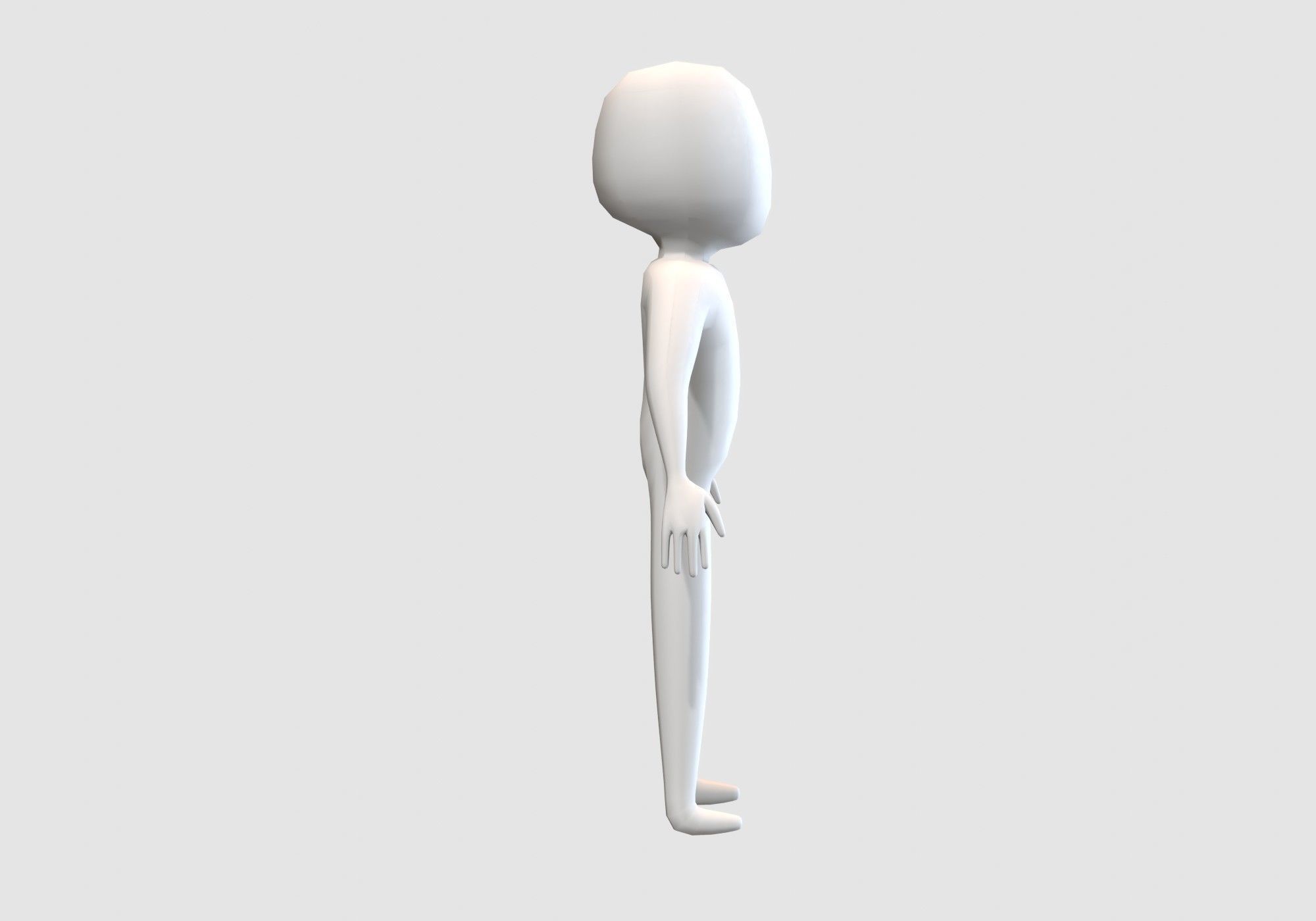basic cartoon human 3D model | CGTrader