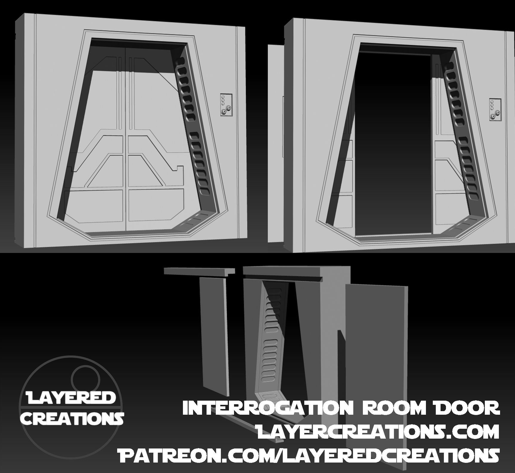 Fortress Inquisitorius Interrogation Room Door 3D model 3D printable ...