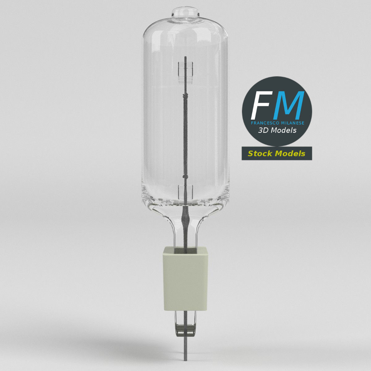 High power halogen lamp 3D model | CGTrader