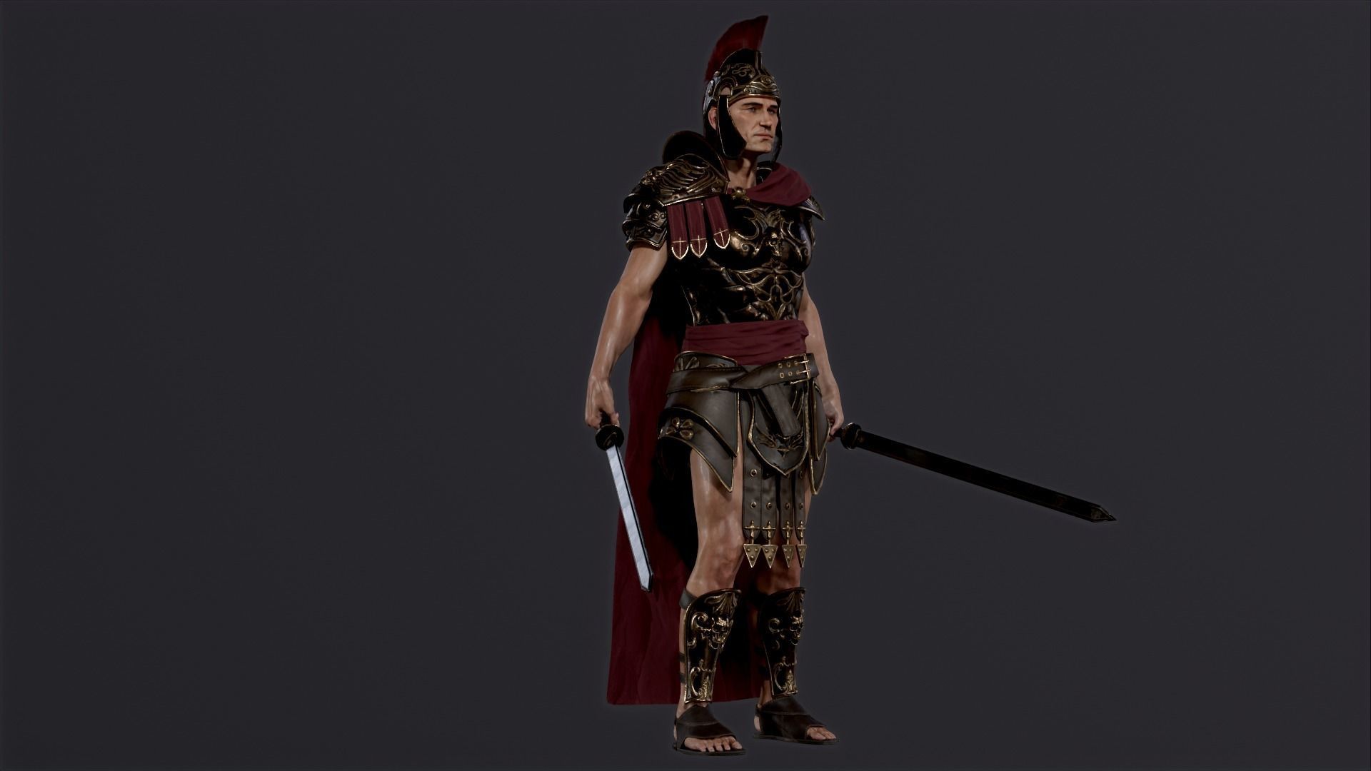 3D model ROMAN LEGION OFFICER VR / AR / low-poly | CGTrader