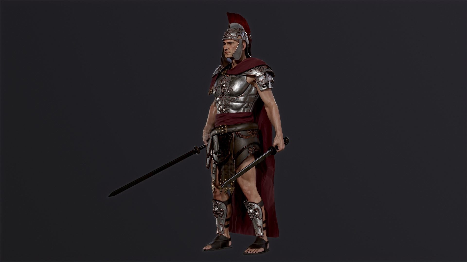 3D model ROMAN LEGION OFFICER VR / AR / low-poly | CGTrader
