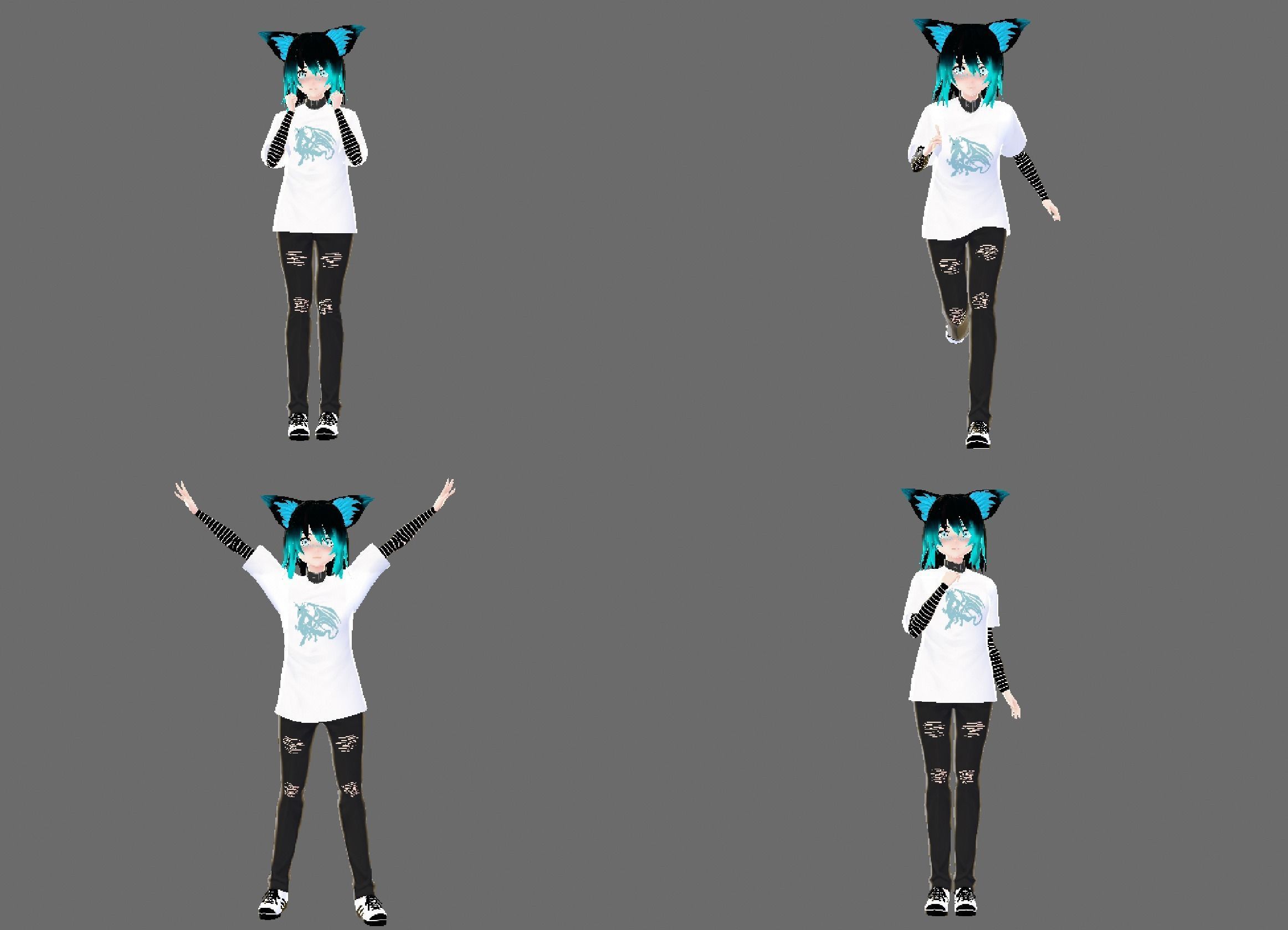 3D model 3d low poly female avatar for gaming Vtubing also for VRChat ...
