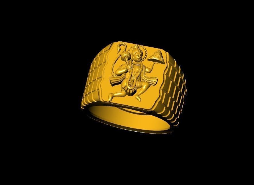 Hanuman Ring 3D print model 3D model 3D printable | CGTrader