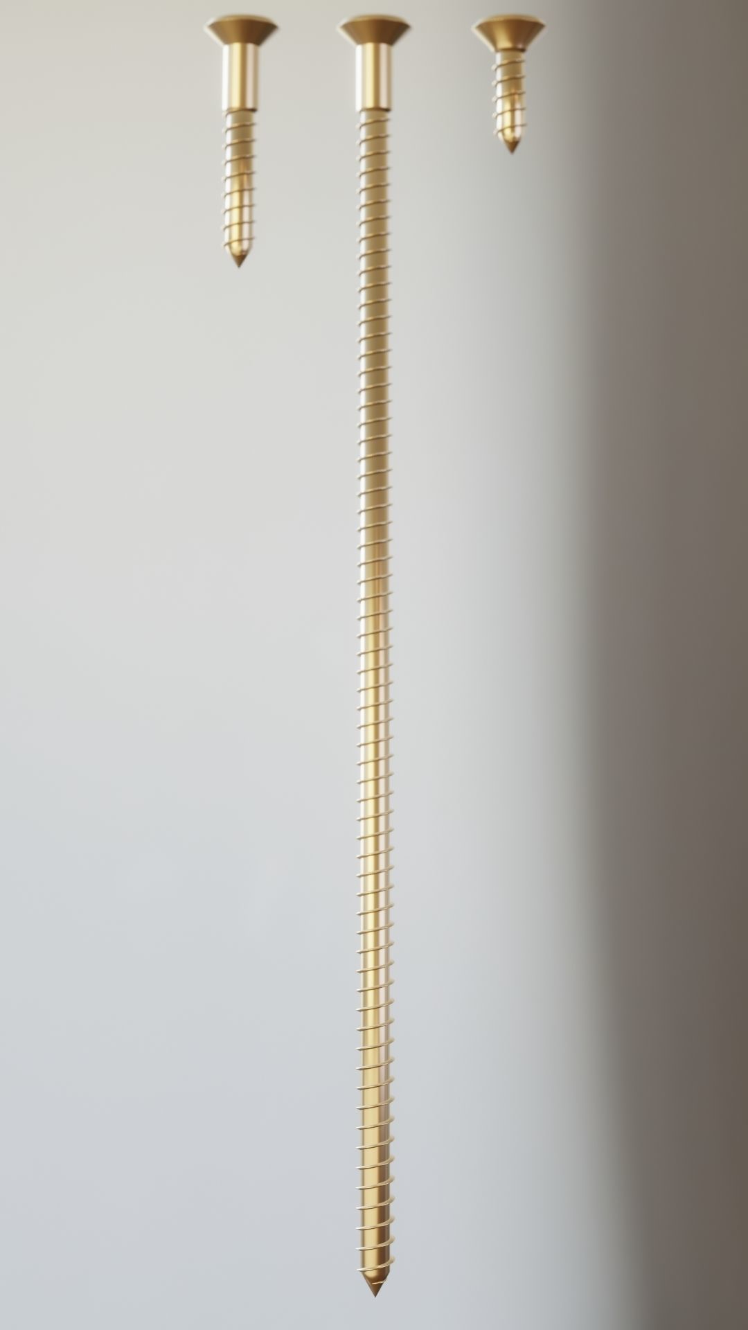 3D model Golden Philips Screw Chipboard Editable Render Ready Model VR ...