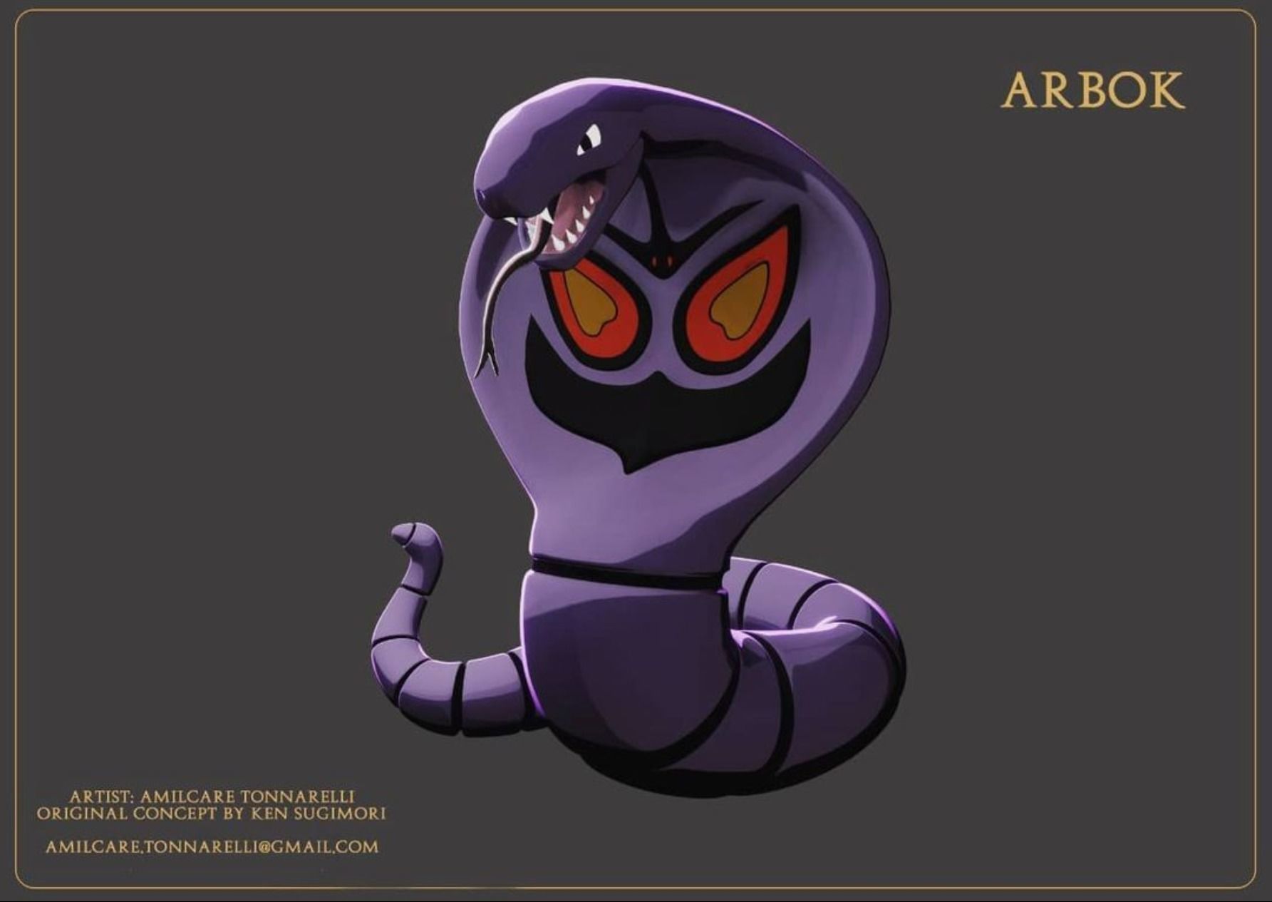 Arbok with base 3D model 3D printable | CGTrader