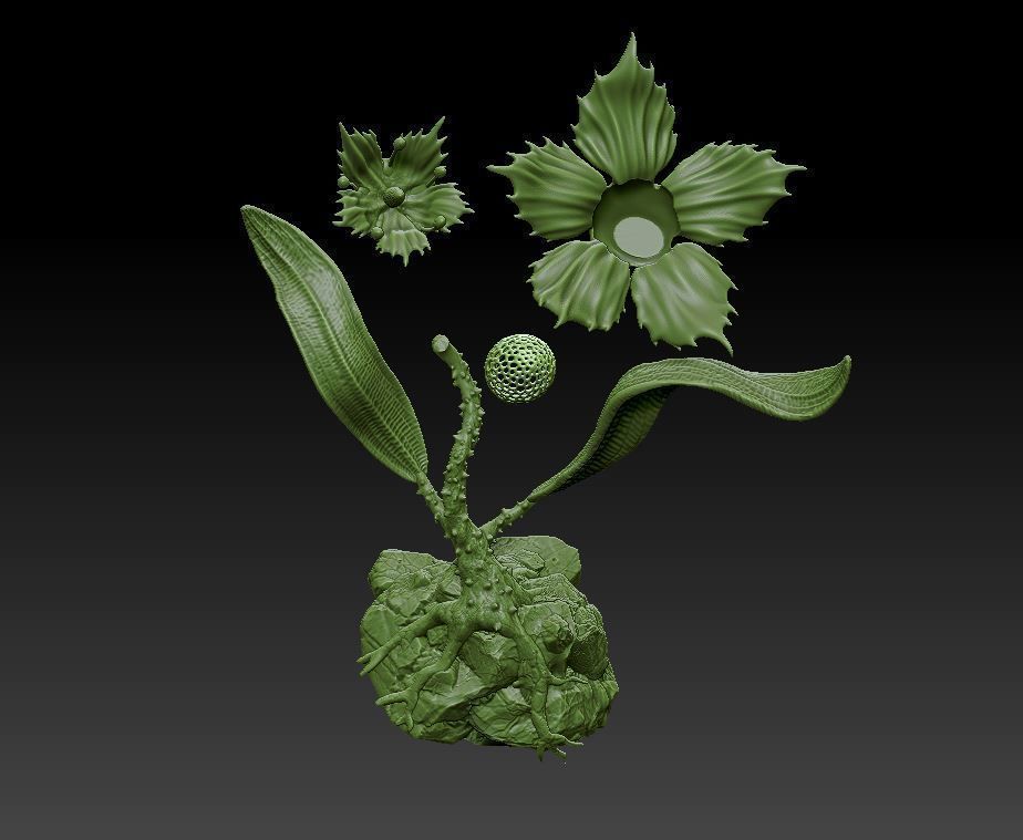 Fairy butterfly on a flower 3D model 3D printable | CGTrader
