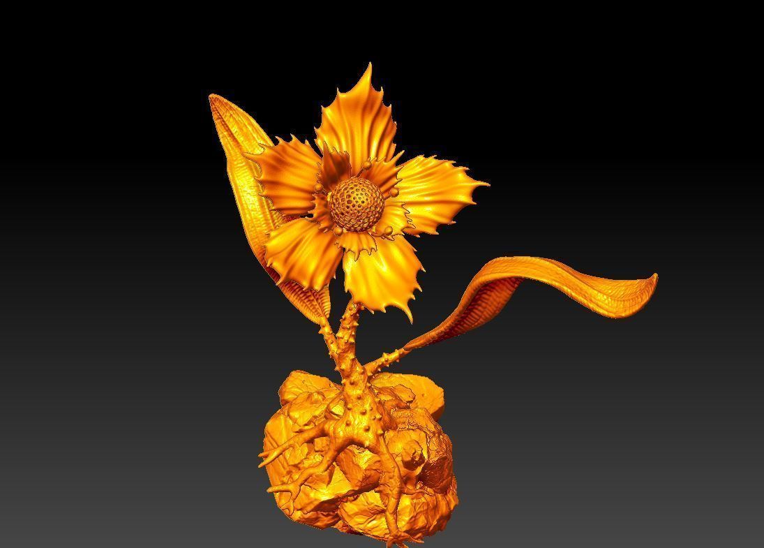 Fairy butterfly on a flower 3D model 3D printable | CGTrader