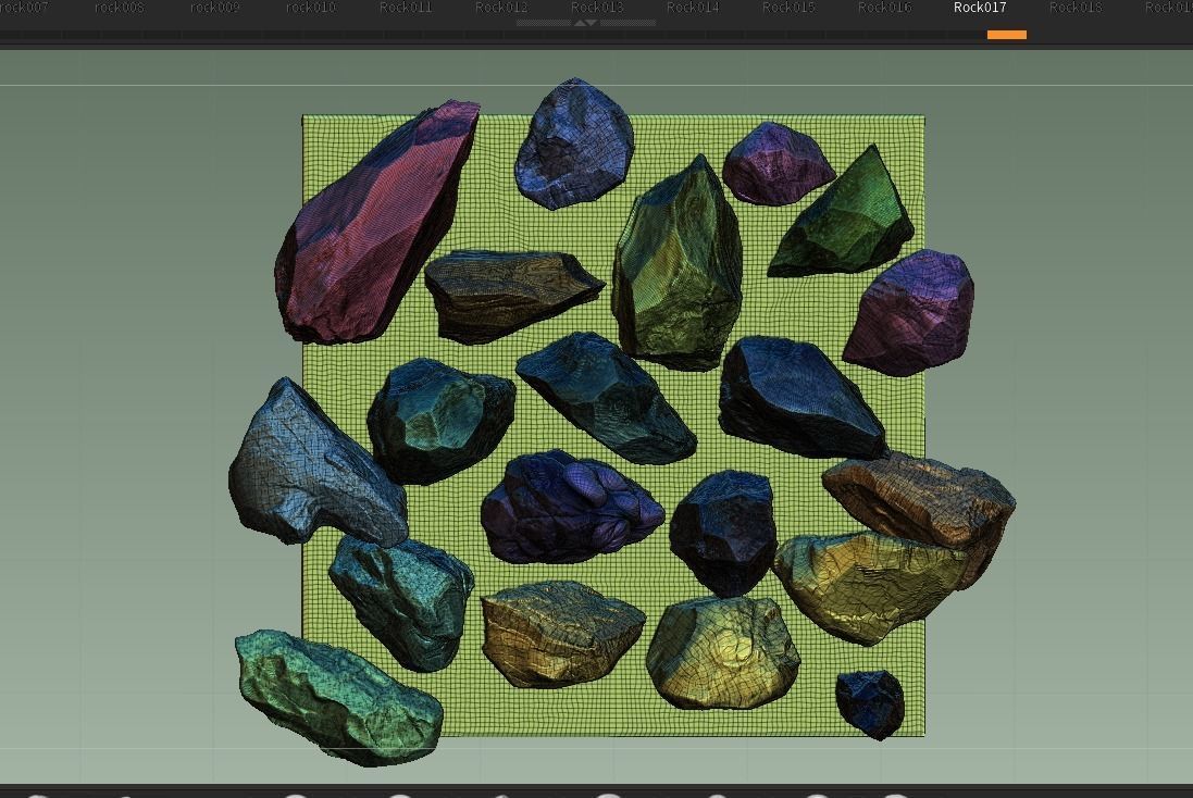 ZBrush rock brushes ZBrush stone brushes 3D model 3D printable | CGTrader