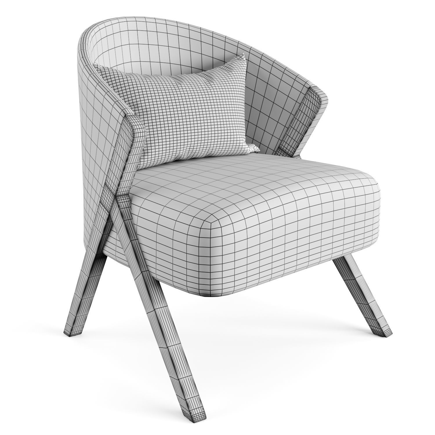 Upholstered Armchair Boucle by Zara 3D model | CGTrader