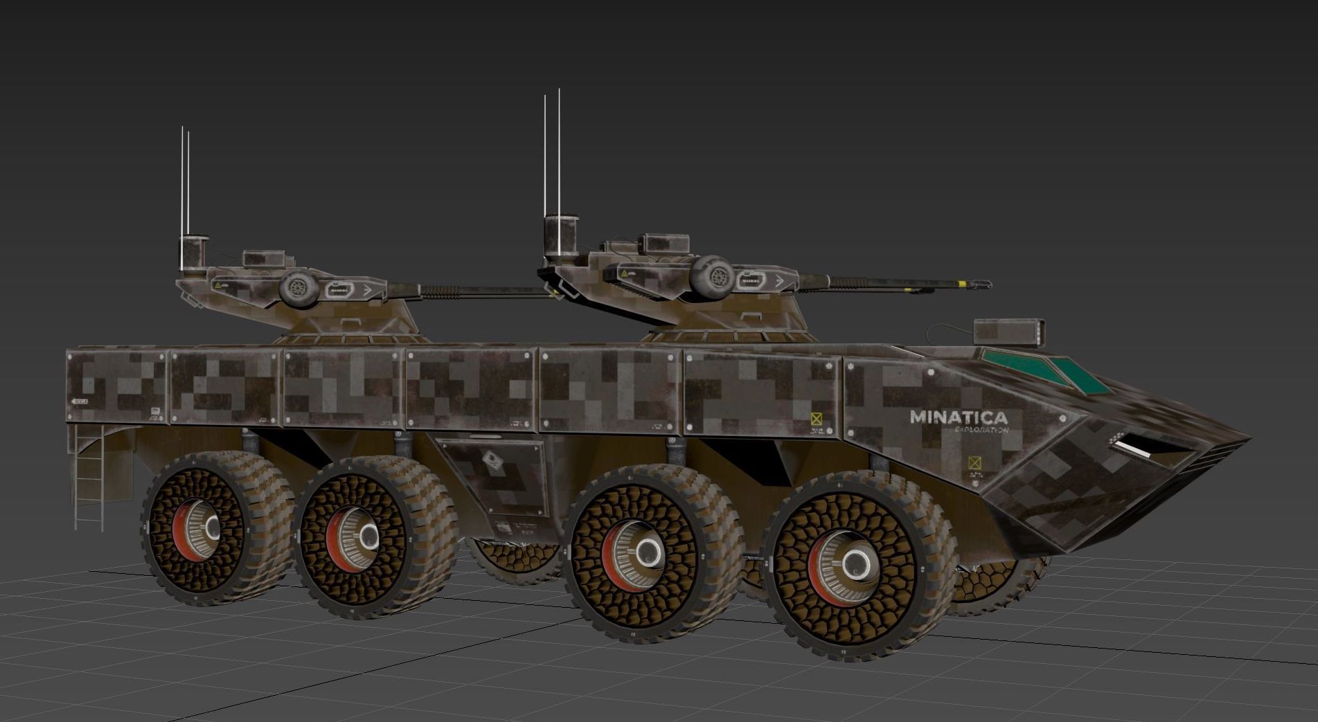 3D model Tank Model Military Si-Fi Dual Source Files Attached 4K ...