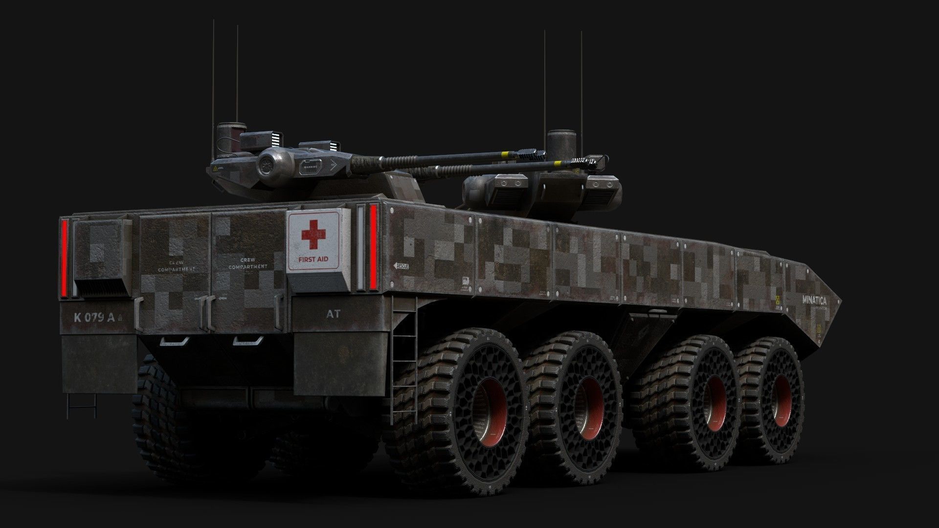 3D model Tank Model Military Si-Fi Dual Source Files Attached 4K ...